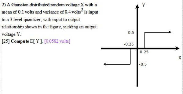 Solved A Gaussian distributed random voltage X with a mean | Chegg.com
