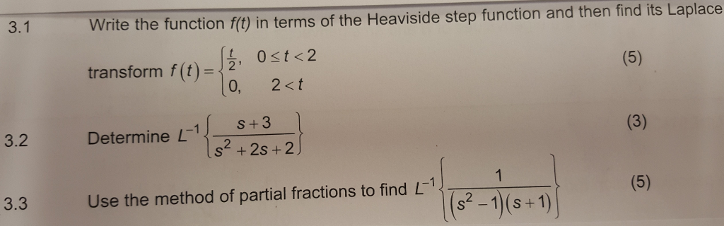Solved Write the function f(t) in terms of the Heaviside | Chegg.com