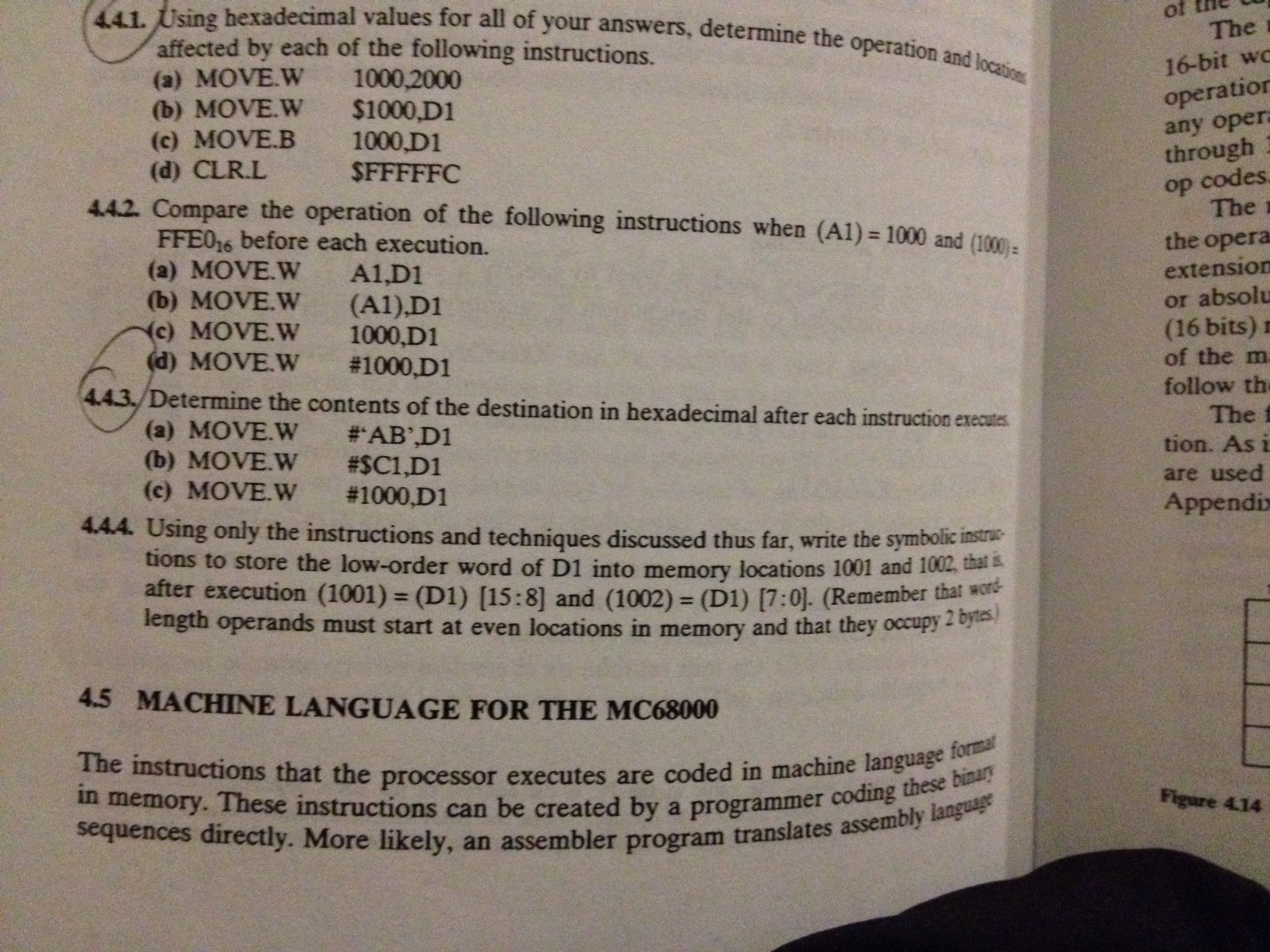 Solved Using Hexadecimal Values For All Of Your Answers 0872
