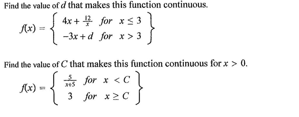 Solved Find the value of d that makes this function | Chegg.com