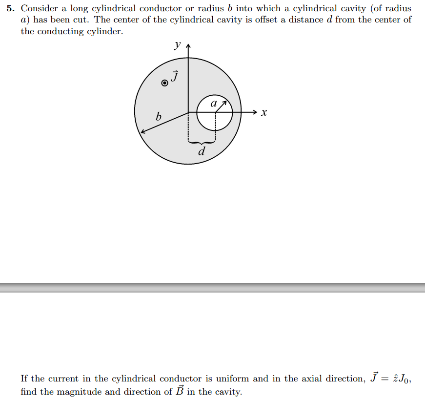 Solved Consider a long cylindrical conductor or radius b | Chegg.com