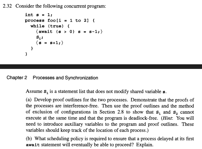232 Consider The Following Concurrent Program Int S 4816