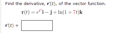 Consider the given vector equation. r(t) = 5eti + | Chegg.com