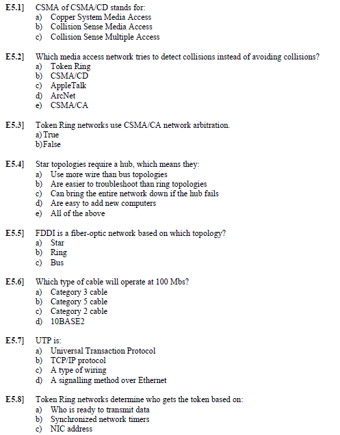 Solved E5.1] CSMA of CSMA/CD stands for. a) b) c) Copper | Chegg.com