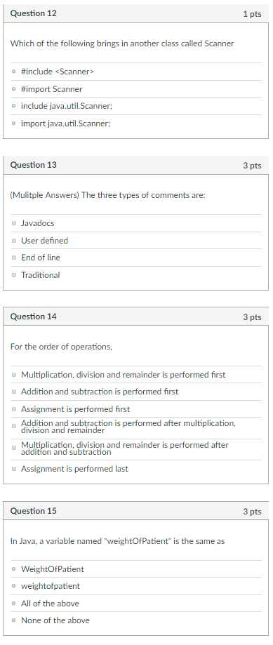 Solved 2 pts Question 4 In object-oriented programming a | Chegg.com
