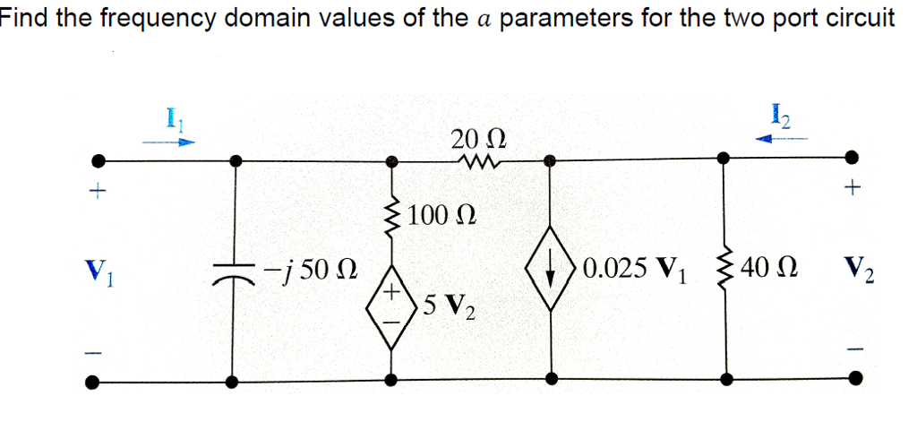 Solved Find the frequency domain values of the a parameters | Chegg.com