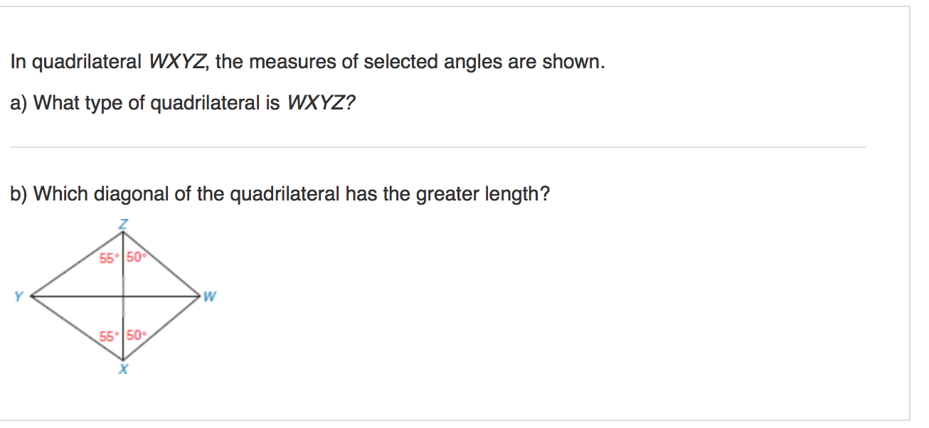 Solved In quadrilateral WXYZ, the measures of selected | Chegg.com