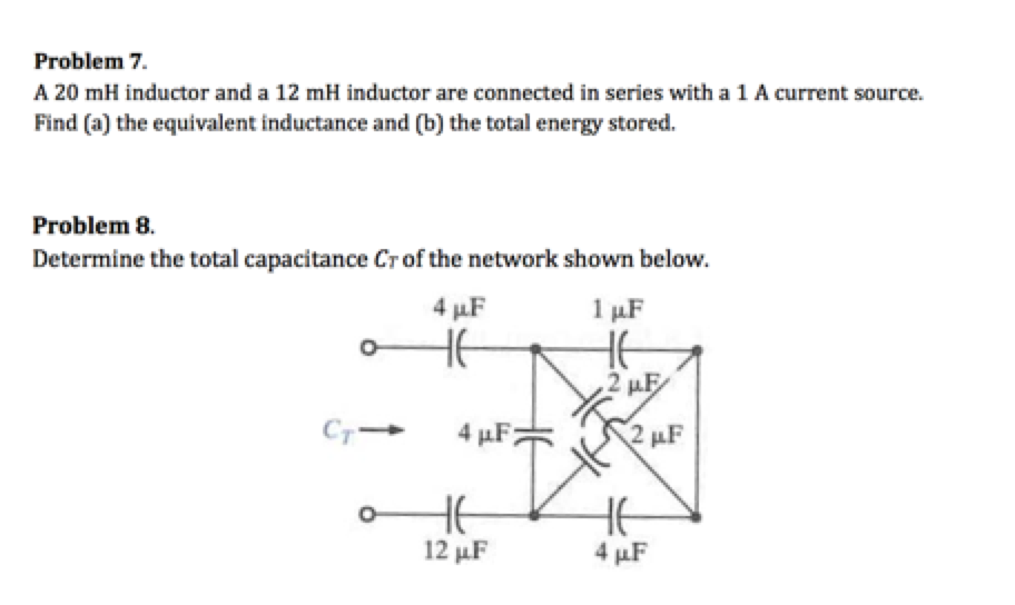 Solved A 20 mH inductor and a 12 mH inductor are connected | Chegg.com