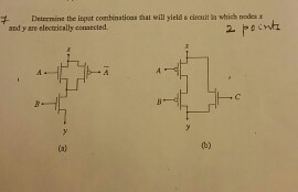 Solved Determine the input combinations that will yield a | Chegg.com