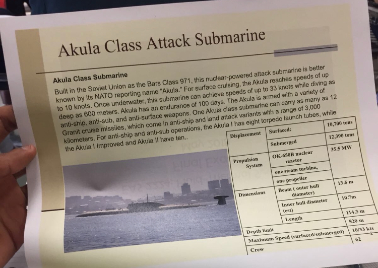 Solved Akula Class Attack Submarine Akula Class Submarine | Chegg.com