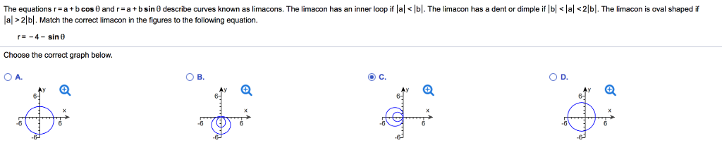 Solved The equations r = a + b cos theta and r = a + b sin | Chegg.com