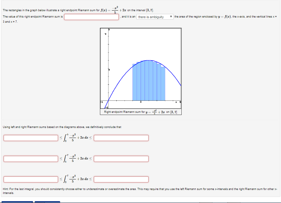 Solved (1 point) The rectangles in the graph below | Chegg.com