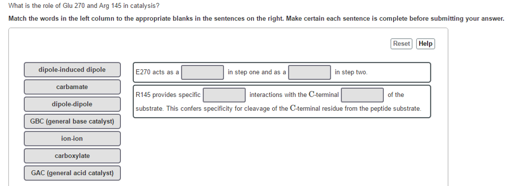 Solved What is the role of Glu 270 and Arg 145 in catalysis? | Chegg.com