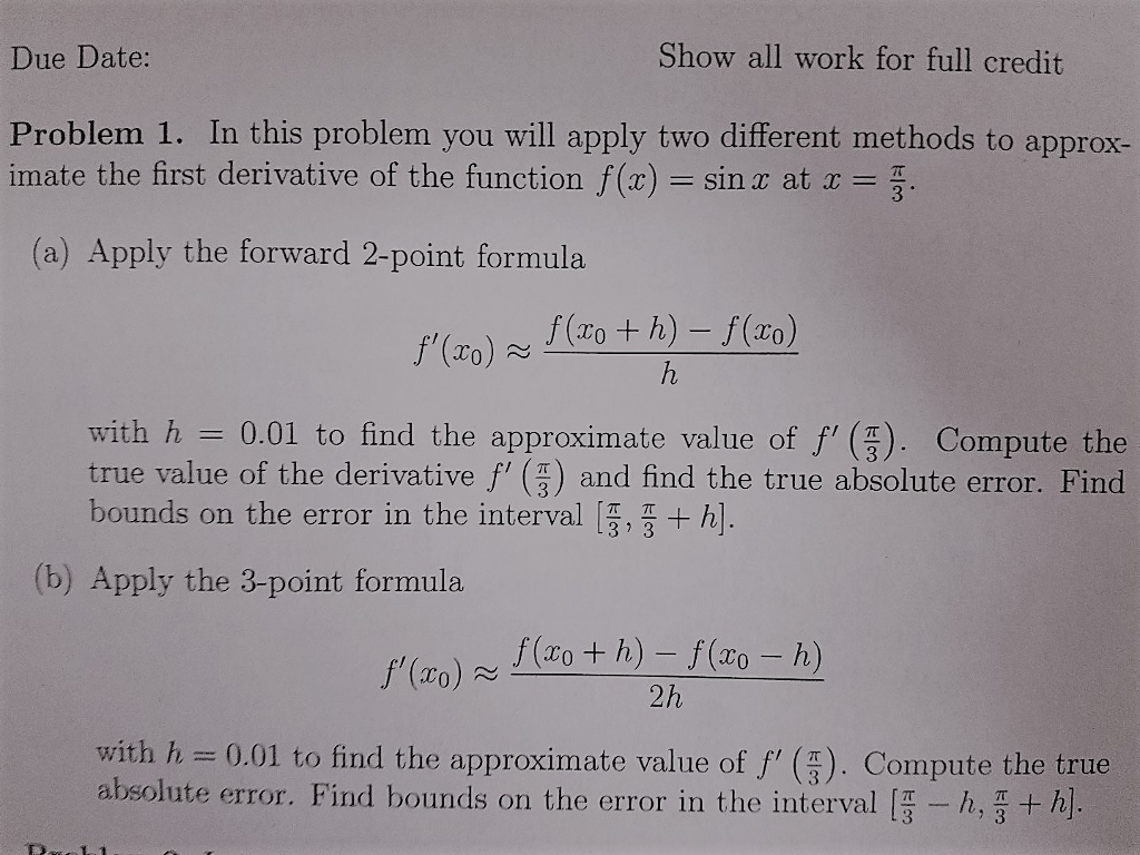 Solved Due Date: Problem 1. In this problem you will apply | Chegg.com