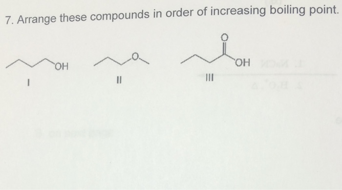 Solved Arrange these compounds in order of increasing | Chegg.com