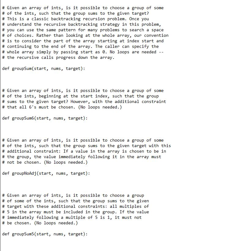 # Given an array of ints, is it possible to choose a | Chegg.com