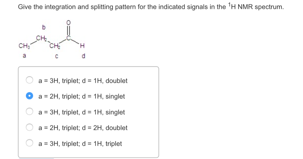 Solved: Give The Integration And Splitting Pattern For The... | Chegg.com