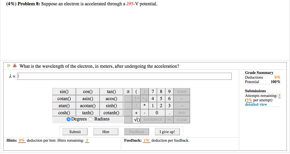 Solved Suppose an electron is accelerated through a 2P5-V | Chegg.com