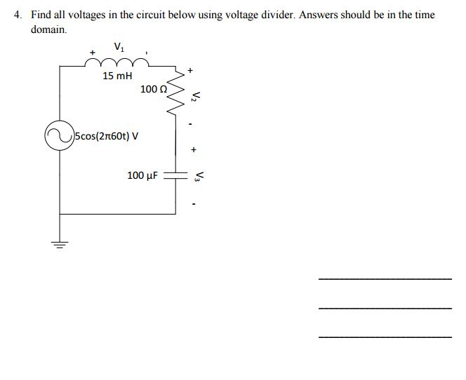 Solved Find all voltages in the circuit below using voltage | Chegg.com