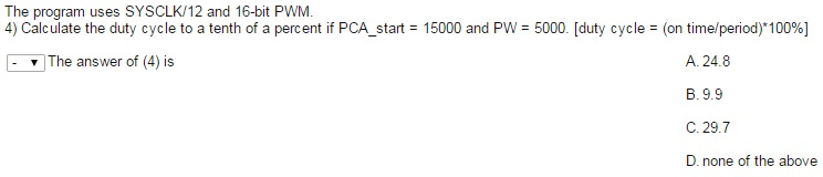 Solved Calculate the duty cycle for a program that uses | Chegg.com
