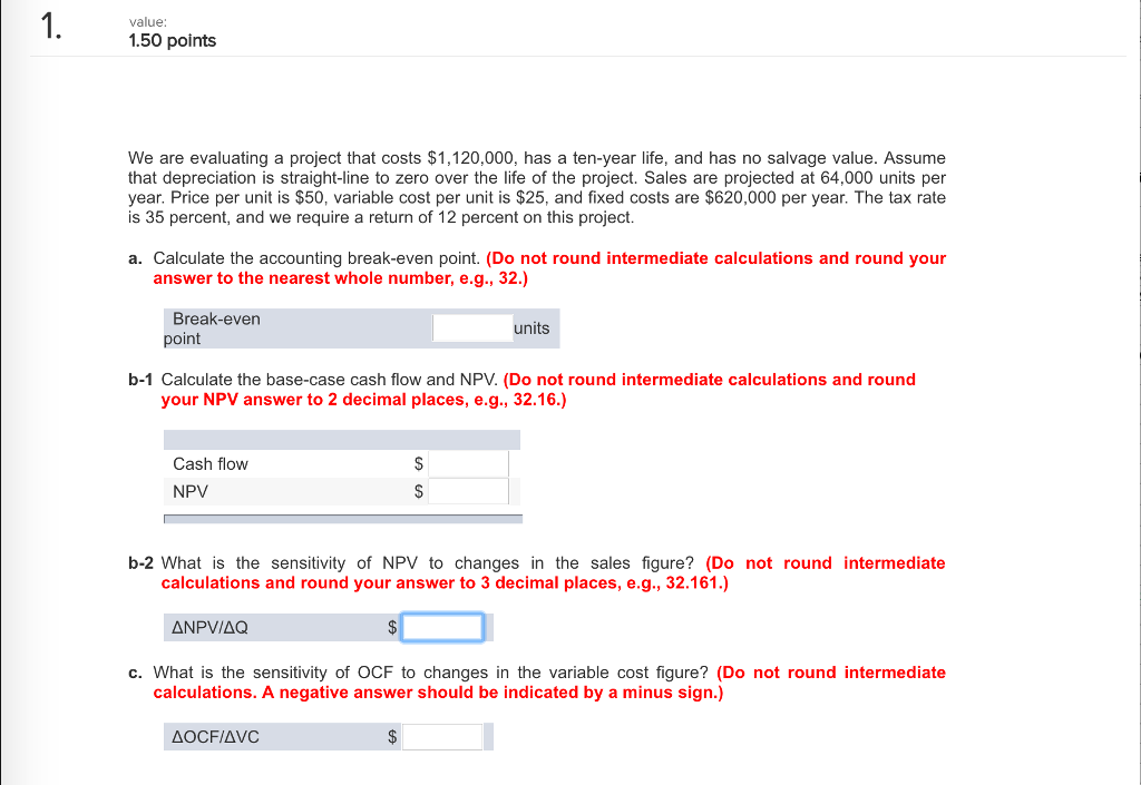 Solved We are evaluating a project that costs $1, 120, 000, | Chegg.com