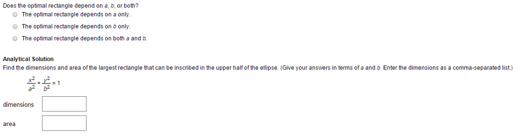 Solved Find the dimensions and the area of the largest | Chegg.com