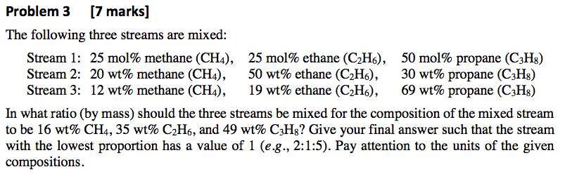 Solved The following three streams are mixed: Stream 1: 25 | Chegg.com