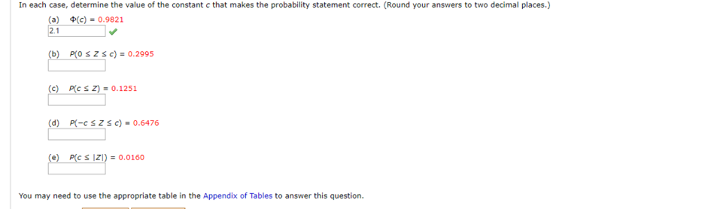 Solved In each case, determine the value of the constant c | Chegg.com