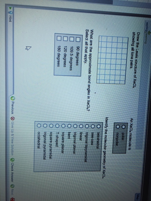 Solved a) Select all of the equatorial atoms on the | Chegg.com