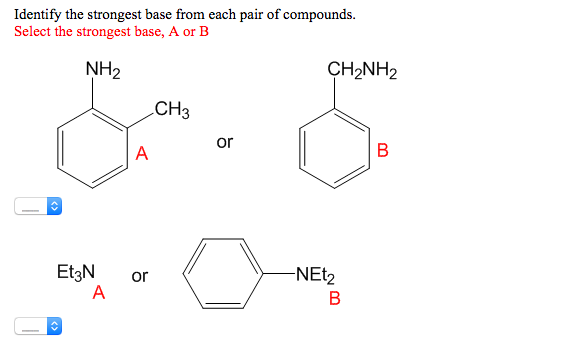 Solved Identify the strongest base from each pair of | Chegg.com Solved Identify the strongest base from each pair of | Chegg.com