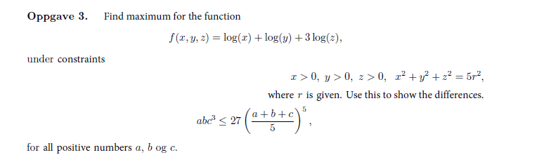 Hi! So I got this following task. I am finding f og | Chegg.com