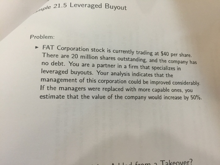 Solved FAT Corporation stock is currently trading at $40 per | Chegg.com