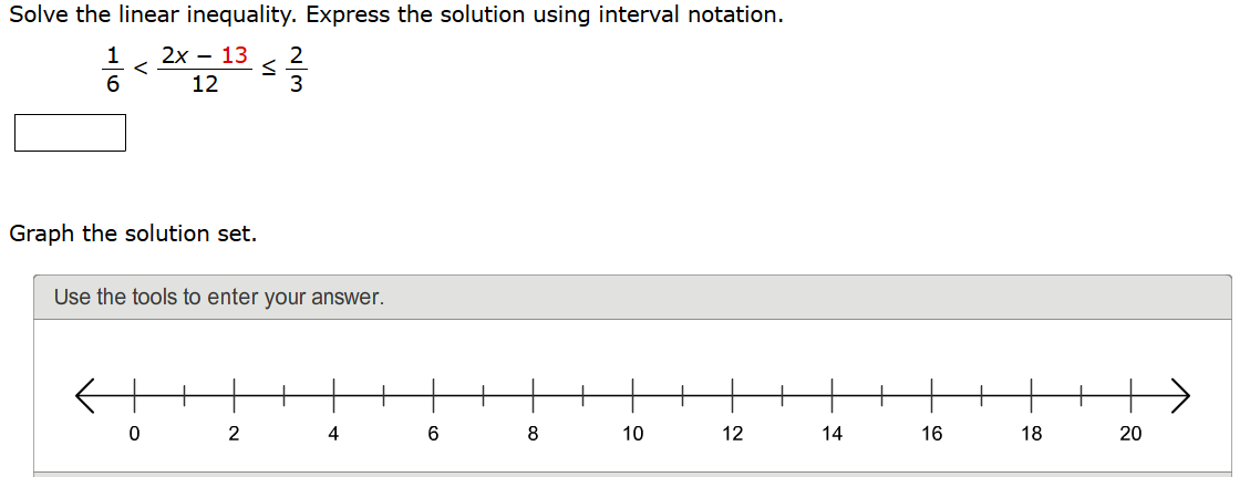 Solved Solve the linear inequality. Express the solution | Chegg.com