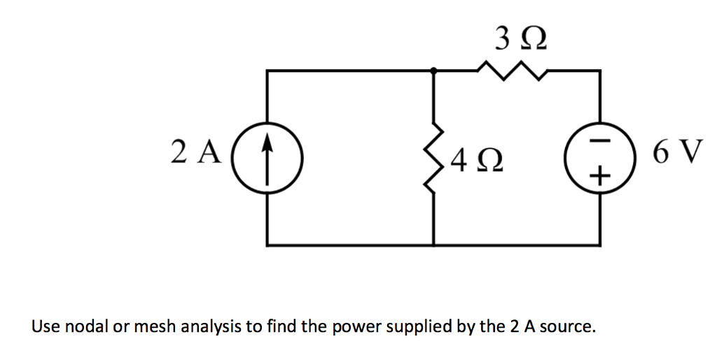 Solved Use nodal or mesh analysis to find the power | Chegg.com