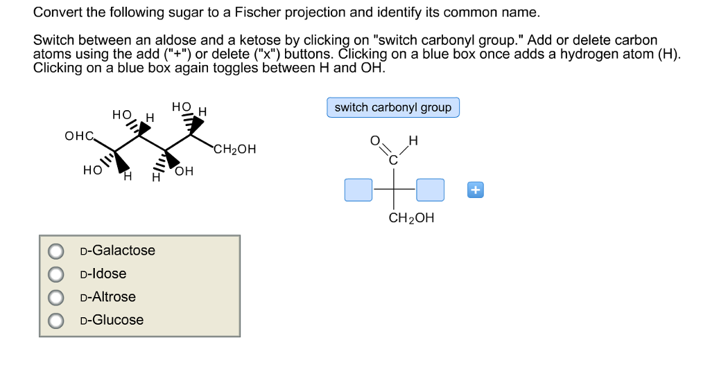 Solved Convert the following sugar to a Fischer projection | Chegg.com