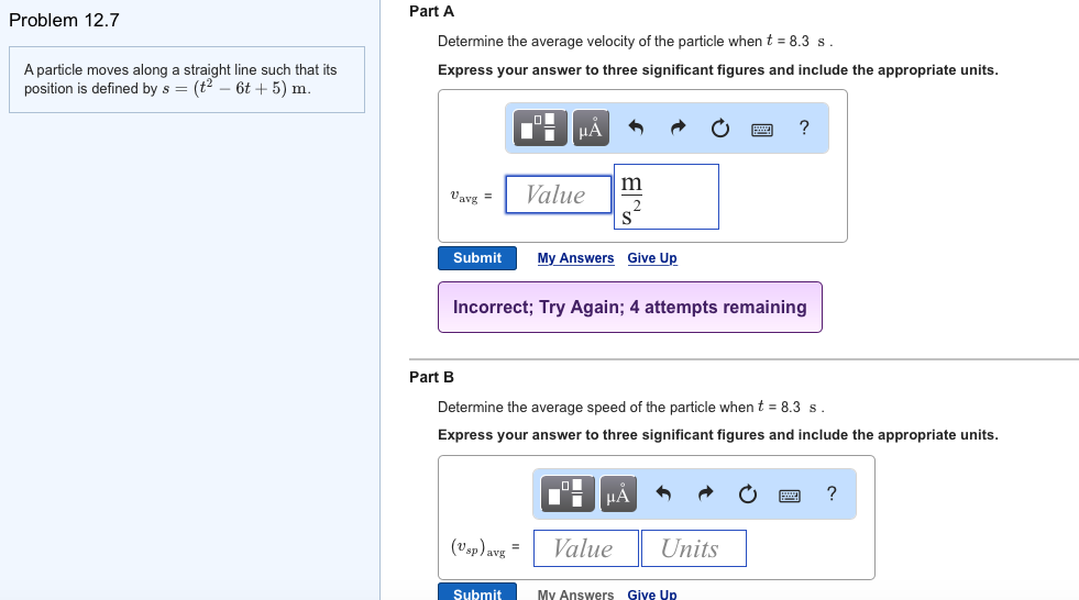 Solved Part B A particle moves along a straight line such | Chegg.com