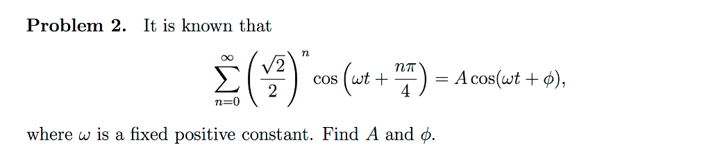 Solved It is known that sigma_n=0^infinity (squareroot | Chegg.com