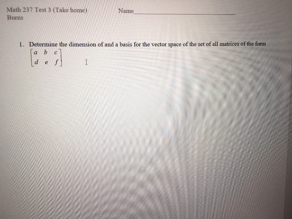 Solved Determine the dimension of and a basis for the vector | Chegg.com
