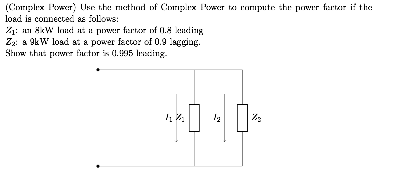 Solved Use the method of Complex Power to compute the power | Chegg.com