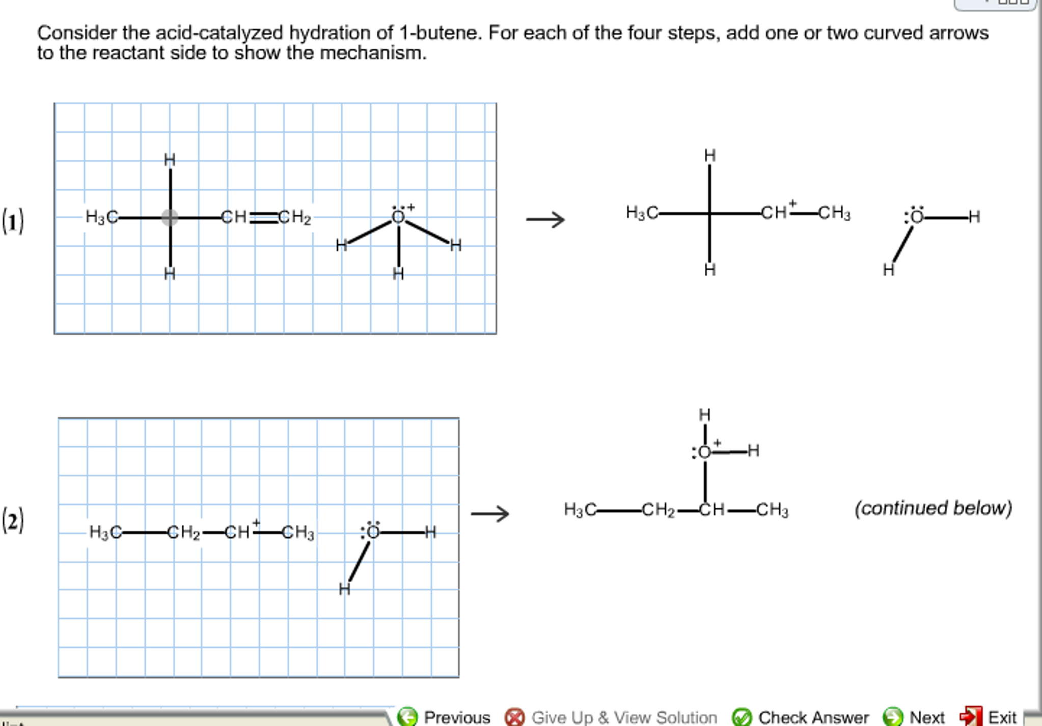 Solved Consider the acid-catalyzed hydration of 1-butene. | Chegg.com