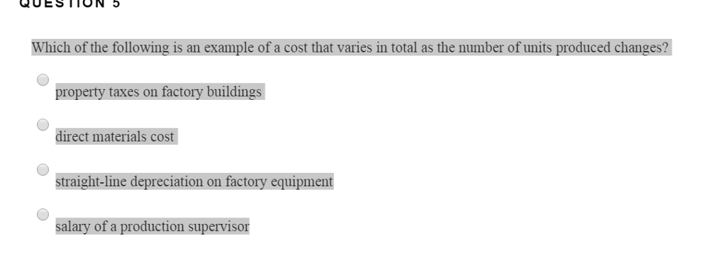 Solved Which of the following is an example of a cost that | Chegg.com