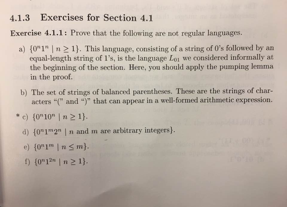 Solved Prove that the following are not regular languages. | Chegg.com