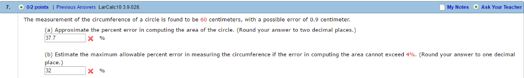 Solved The measurement of the circumference of a circle is | Chegg.com