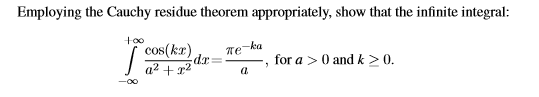 Solved Employing the Cauchy residue theorem appropriately, | Chegg.com