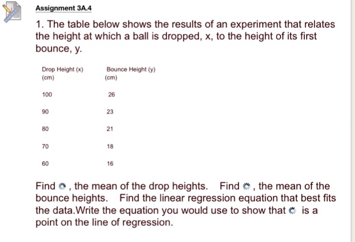 Solved The table below shows the results of an experiment | Chegg.com