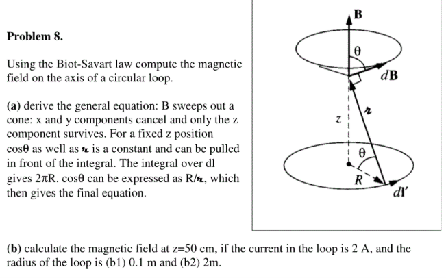 Solved Using the Biot-Savart law compute the magnetic field | Chegg.com