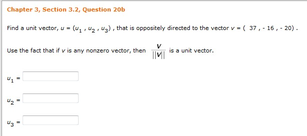 Solved Find a unit vector, u = (u1, u2, u3), that is | Chegg.com