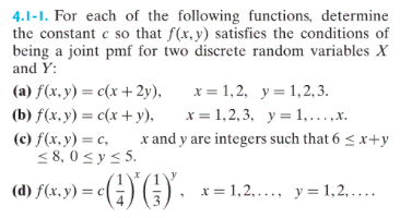 Solved For each of the following functions, determine the | Chegg.com