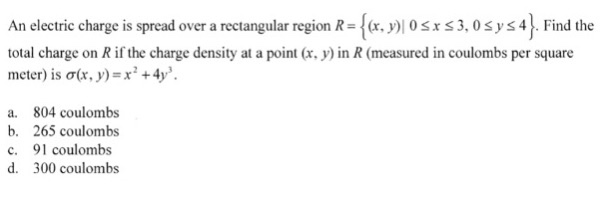 Solved An electric charge is spread over a rectangular | Chegg.com