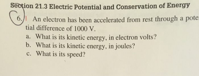 Solved An electron has been accelerated from rest through a | Chegg.com